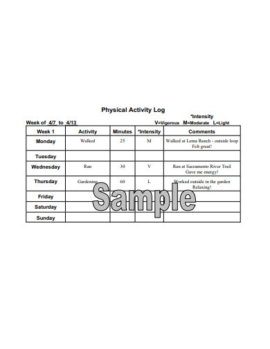 25+ Activity Log Templates in Word | Pages | PDF