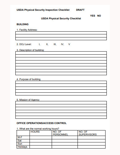 FREE 9+ Physical Security Checklist Templates in MS Word | PDF