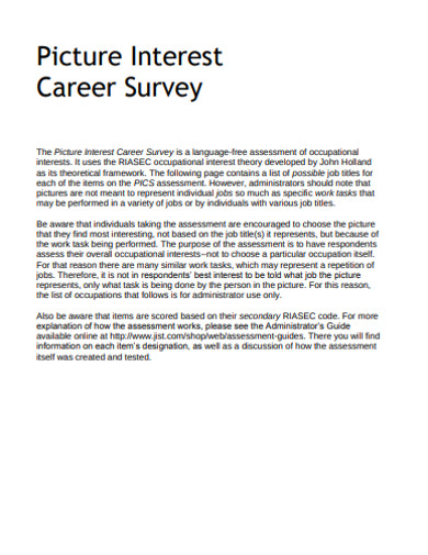 10+ Career Interest Survey Templates in Google Docs | Word | Pages | PDF
