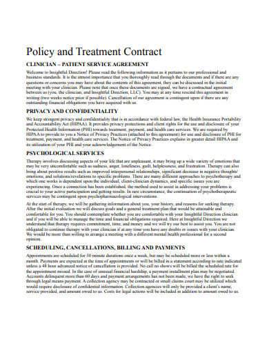 FREE 22+ Treatment Contract Templates in PDF | MS Word