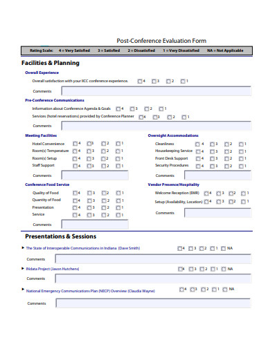 10+ Conference Evaluation Form Templates in PDF | DOC