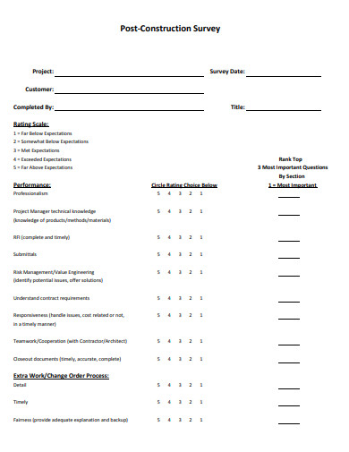 20+ FREE Construction Survey Templates in PDF | DOC