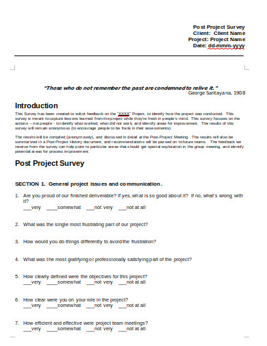 18+ Project Survey Templates in PDF | DOC