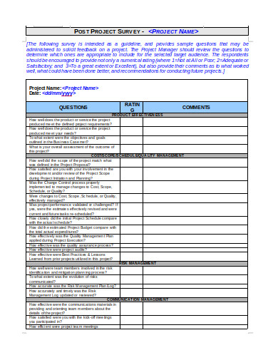 18+ Project Survey Templates in PDF | DOC