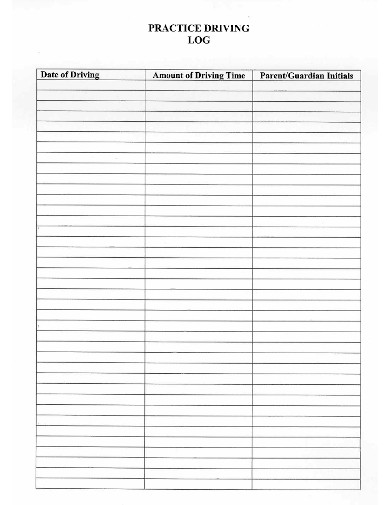 8+ Practice Driving Log Templates in PDF