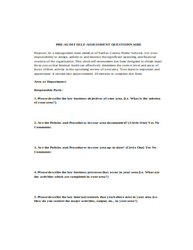 24+ Audit Questionnaire Templates - PDF, DOC