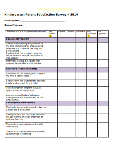 10+ Preschool Parent Survey Templates in PDF | DOC