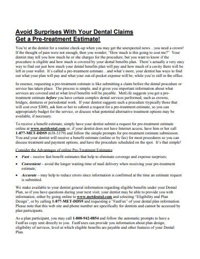 5+ Treatment Estimate Templates in PDF | DOC