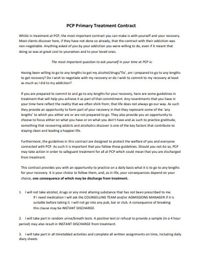 FREE 22+ Treatment Contract Templates in PDF | MS Word