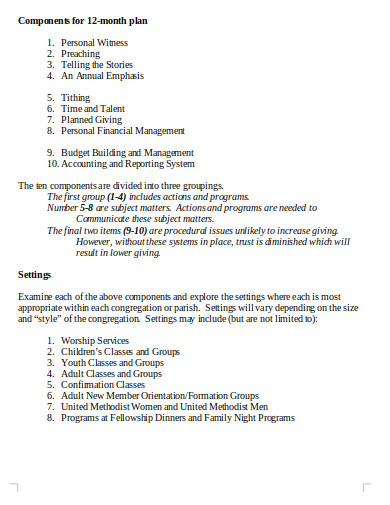 10+ Church Year Plan Templates in PDF | DOC