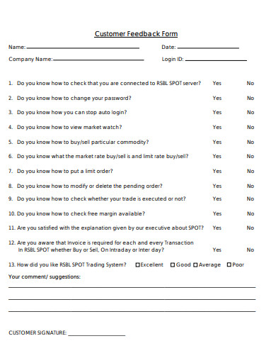 16+ Customer Feedback Form Templates in PDF | DOC
