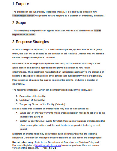 Sample Example Format Templates 16 Emergency Spill Response Plan 