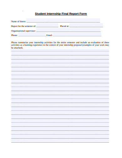 4+ Monthly Internship Report Templates in PDF | DOC