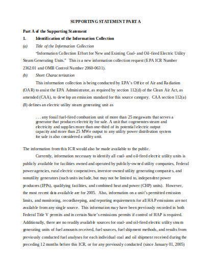 11 Supporting Statement Templates In Google Docs Word Pages PDF