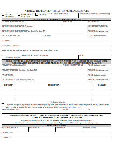 15+ Medical Prior Authorization Form Templates - PDF, DOC