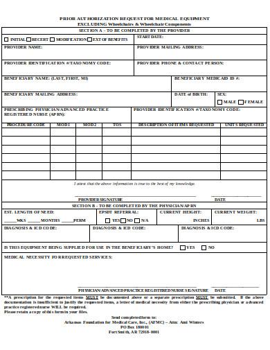 15+ Medical Prior Authorization Form Templates - PDF, DOC