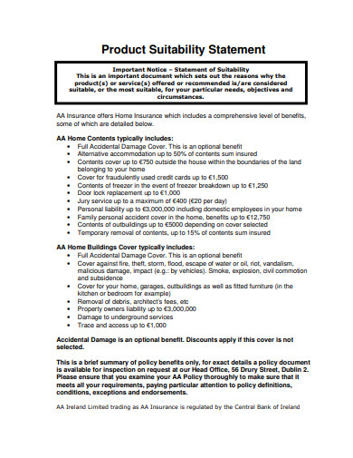21+ Suitability Statement Templates in DOC | PDF