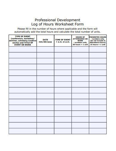 FREE 10+ Professional Development Log Templates in PDF | MS Word