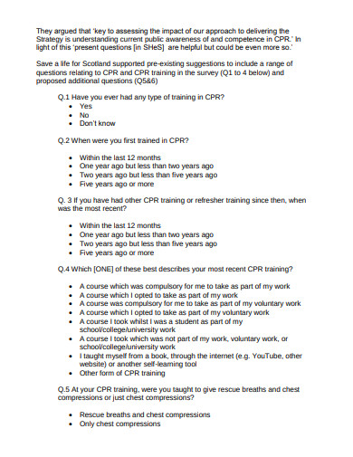 21 Health Survey Questionnaire Templates In Doc Pdf