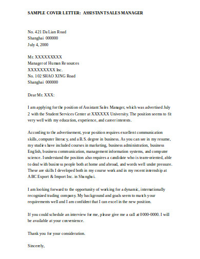 Distribution Assistant Cover Letter Warehouse Assistant Cover Letter