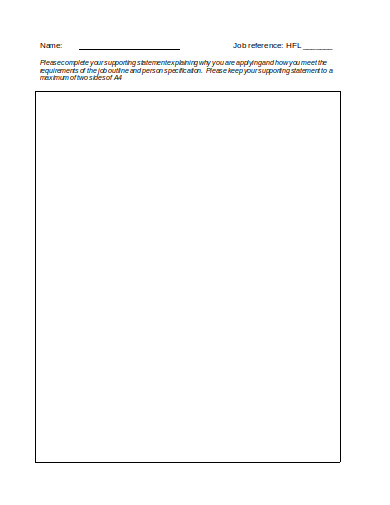11 Supporting Statement Templates In Google Docs Word Pages PDF