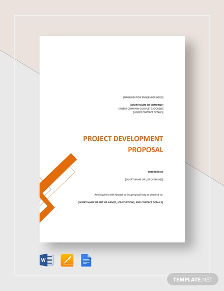 10+ Development Proposal Templates- Google Docs, MS Word, Pages, PDF
