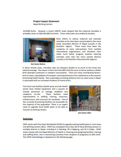 22+ Impact Statement Templates in PDF | DOC