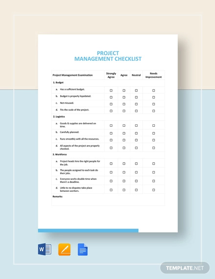 Project Checklist Template - 16+ Free Word, PDF Documents Download!
