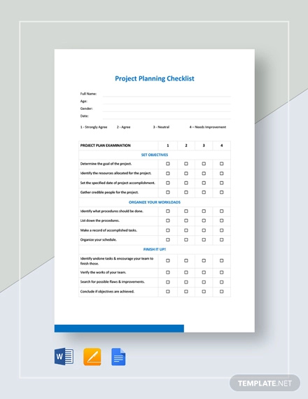 Project Checklist Template - 16+ Free Word, PDF Documents Download!