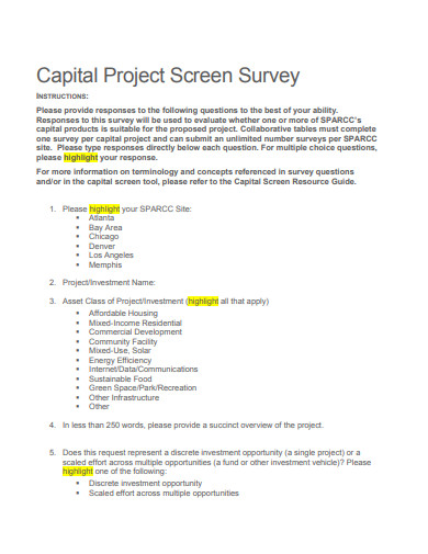 18+ Project Survey Templates in PDF | DOC