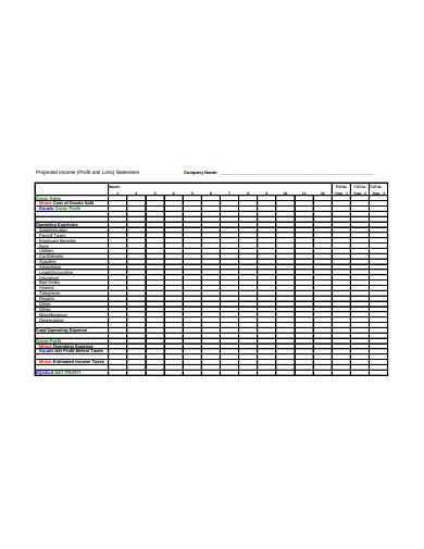 11+ Projected Income Statement Templates in PDF | DOC