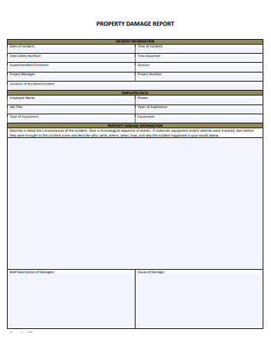 18+ Property Damage Report Templates in Google Docs | Word | Pages | PDF