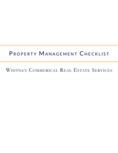 10+ Property Management Checklist Templates in PDF