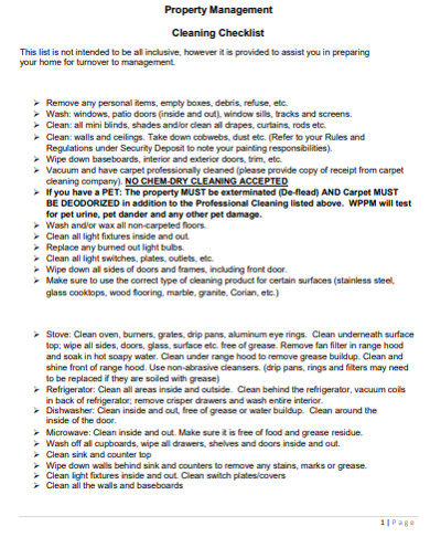 10+ Property Management Checklist Templates in PDF