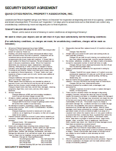 FREE 10+ Security Deposit Agreement Templates in Google Docs | MS Word ...