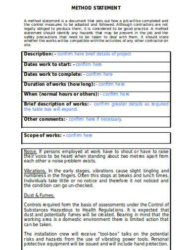 26+ Method Statement Templates in Google Docs | Word | Pages | PDF