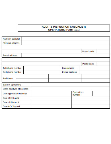 11+ Quality Audit Checklist Templates in PDF | DOC