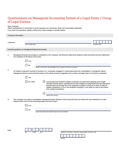 19+ Accounting Questionnaire Templates in PDF | Microsoft Word