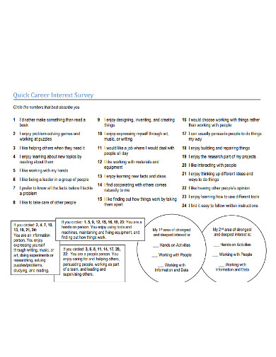 10+ Career Interest Survey Templates in Google Docs | Word | Pages | PDF