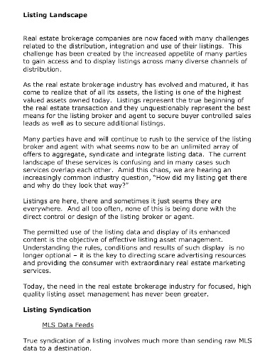 12+ FREE Real Estate Listing Templates in PDF