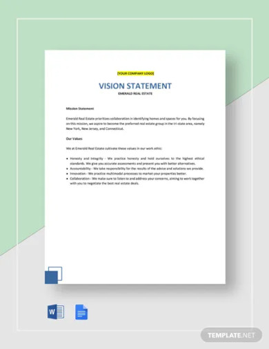 12+ Vision Statement Templates in PDF | DOC
