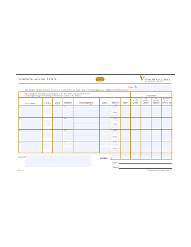 28+ FREE Real Estate Schedule Templates in PDF, Word