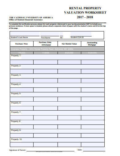 18+ Rental Property Worksheet Templates in PDF