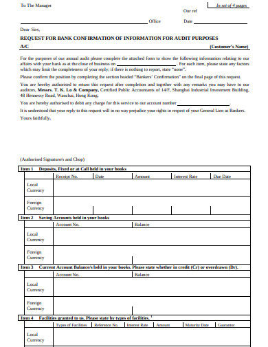 15+ Audit Confirmation Letter Templates in DOC | PDF