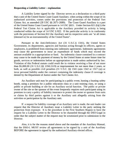 11+ Free Liability Letter Templates in PDF | Word | Google Docs