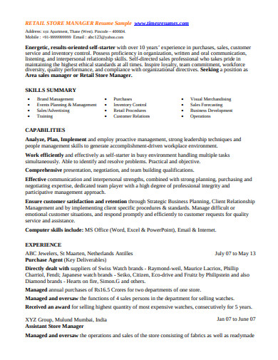 5 Retail Assistant CV Templates In Word Pages PDF