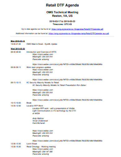 10+ Retail Meeting Agenda Templates in PDF | Word