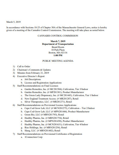 10+ Retail Meeting Agenda Templates in PDF | Word