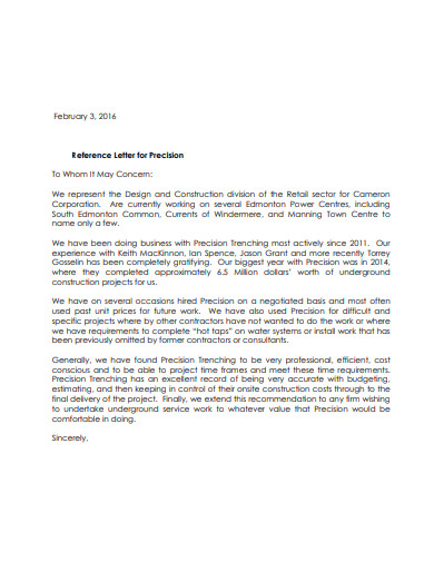 4+ Retail Reference Letter Templates in PDF