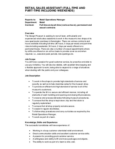 11+ Retail Assistant Cover Letter Templates in PDF | DOC